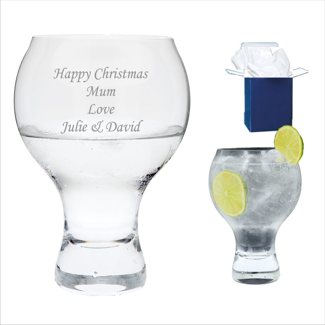 Personalised Engraved Gin Glass Birthday Gifts 50th 60th - Etsy