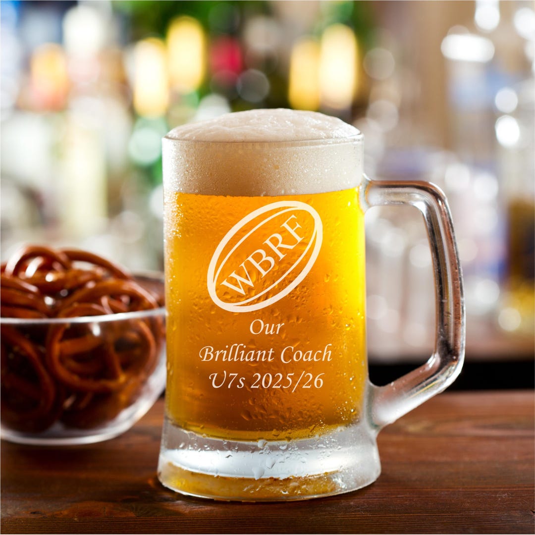 Engraved Sports Tankard Coach Gift Football Team Awards Evening ...