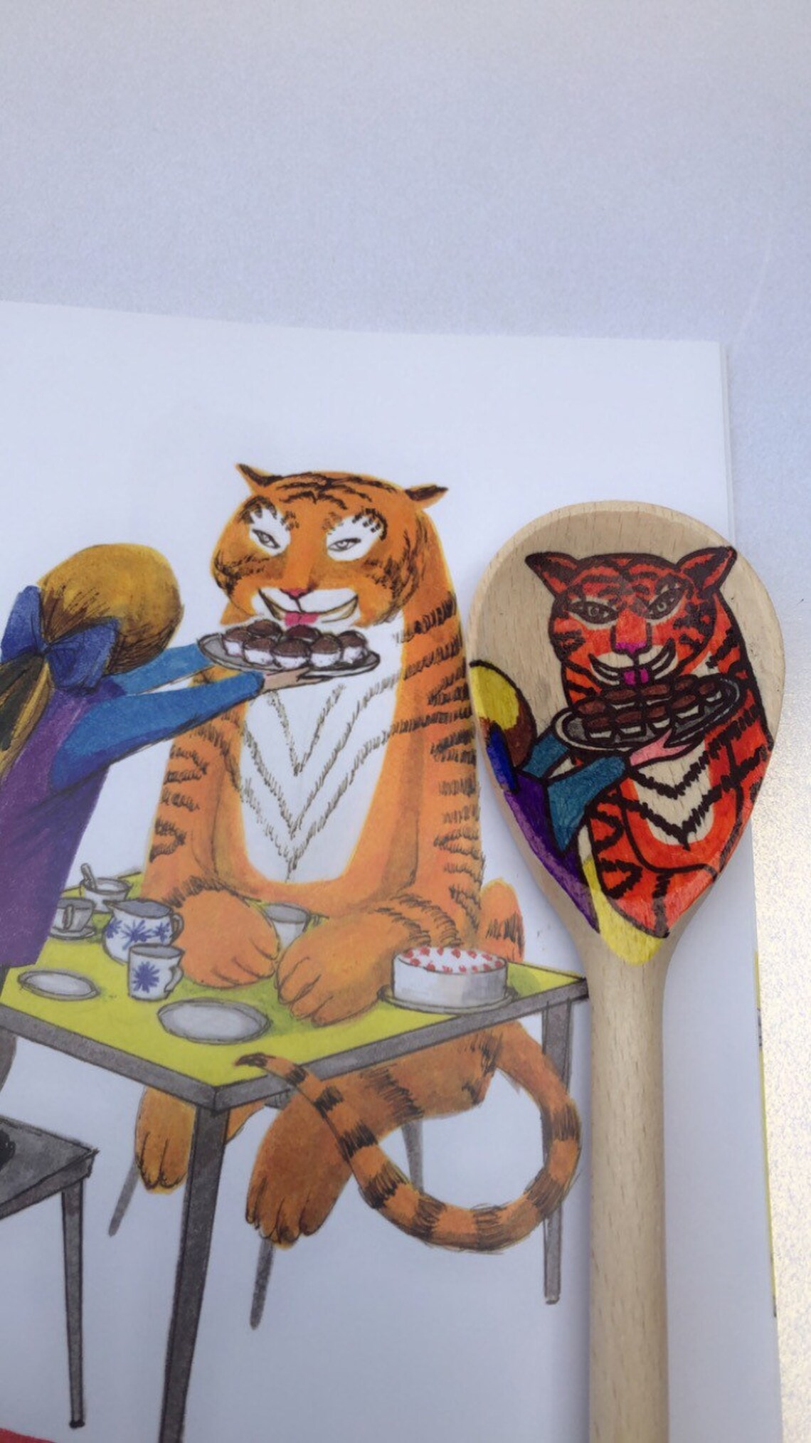 The Tiger Who Came to Tea Story Spoons - Etsy UK