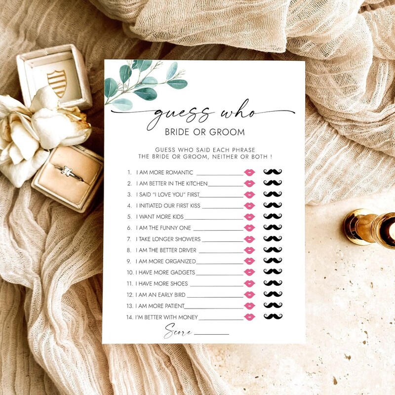 Bride or Groom Game - Etsy