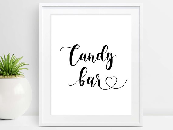 Candy Bar Sign Printable Dessert Table Signs Sweet Treats | Etsy