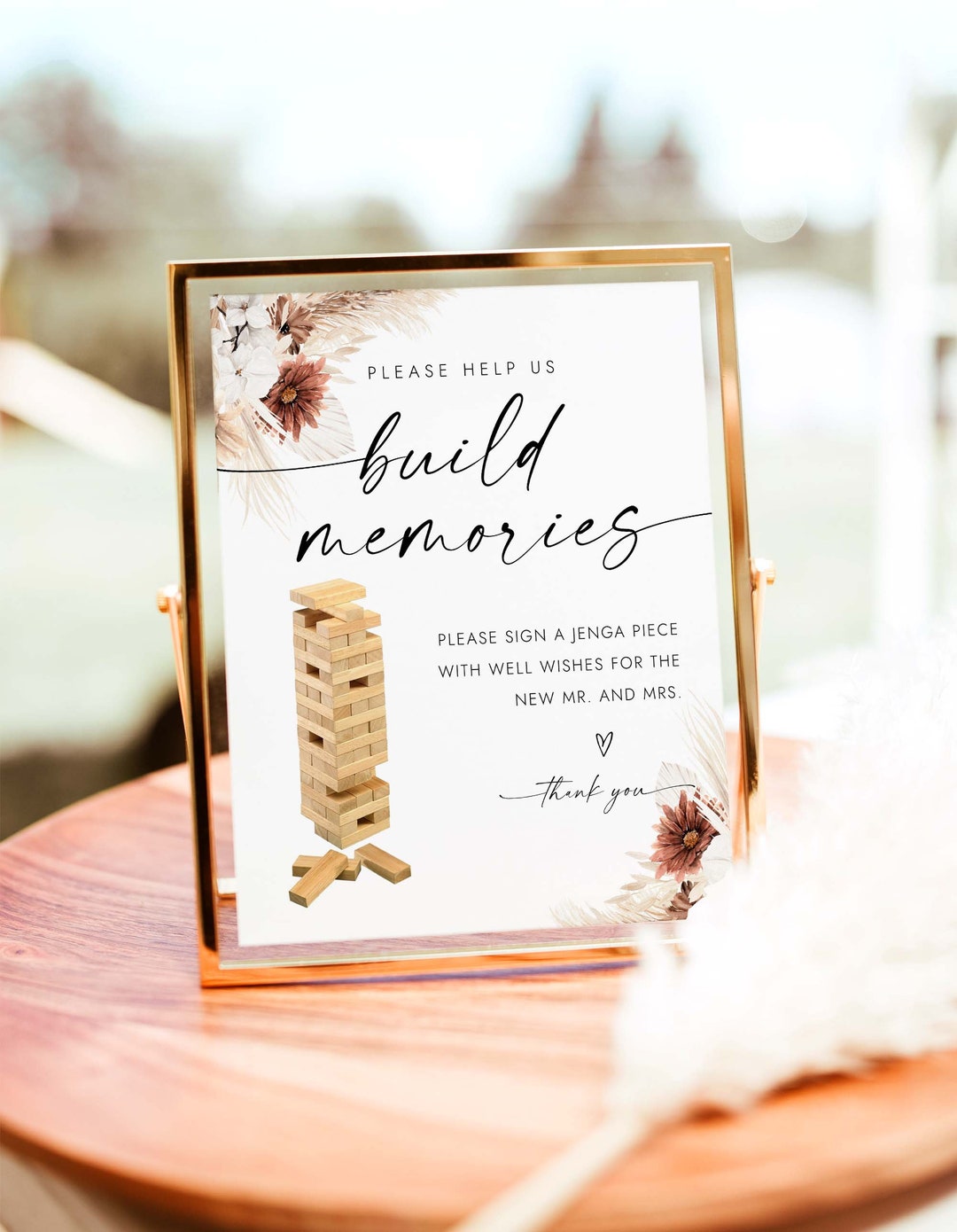 Jenga Sign Jenga Guestbook Sign Jenga Wedding Guest Book Help Us Build ...