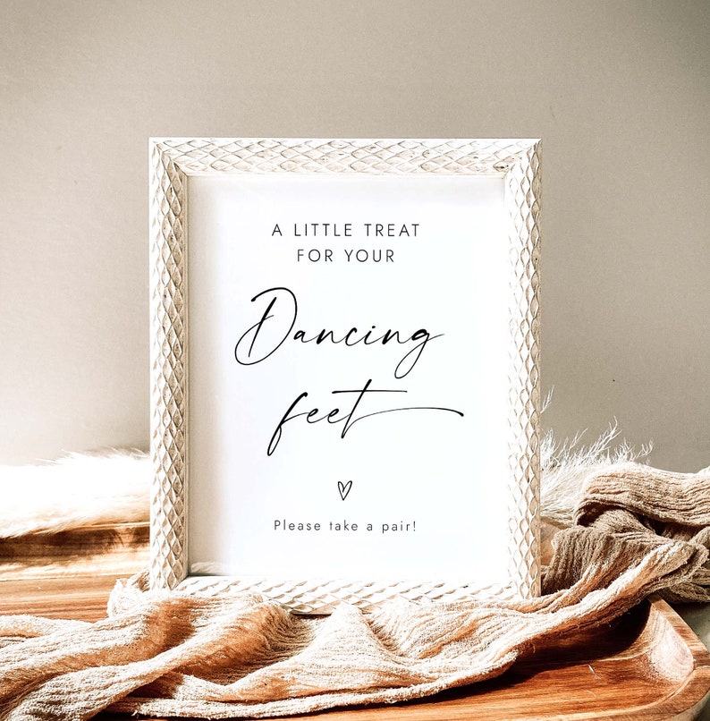 Wedding Flip Flop Sign Wedding Dancing Feet Sign Wedding - Etsy