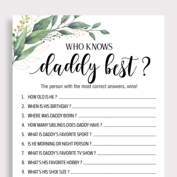 Who Knows Daddy - Etsy