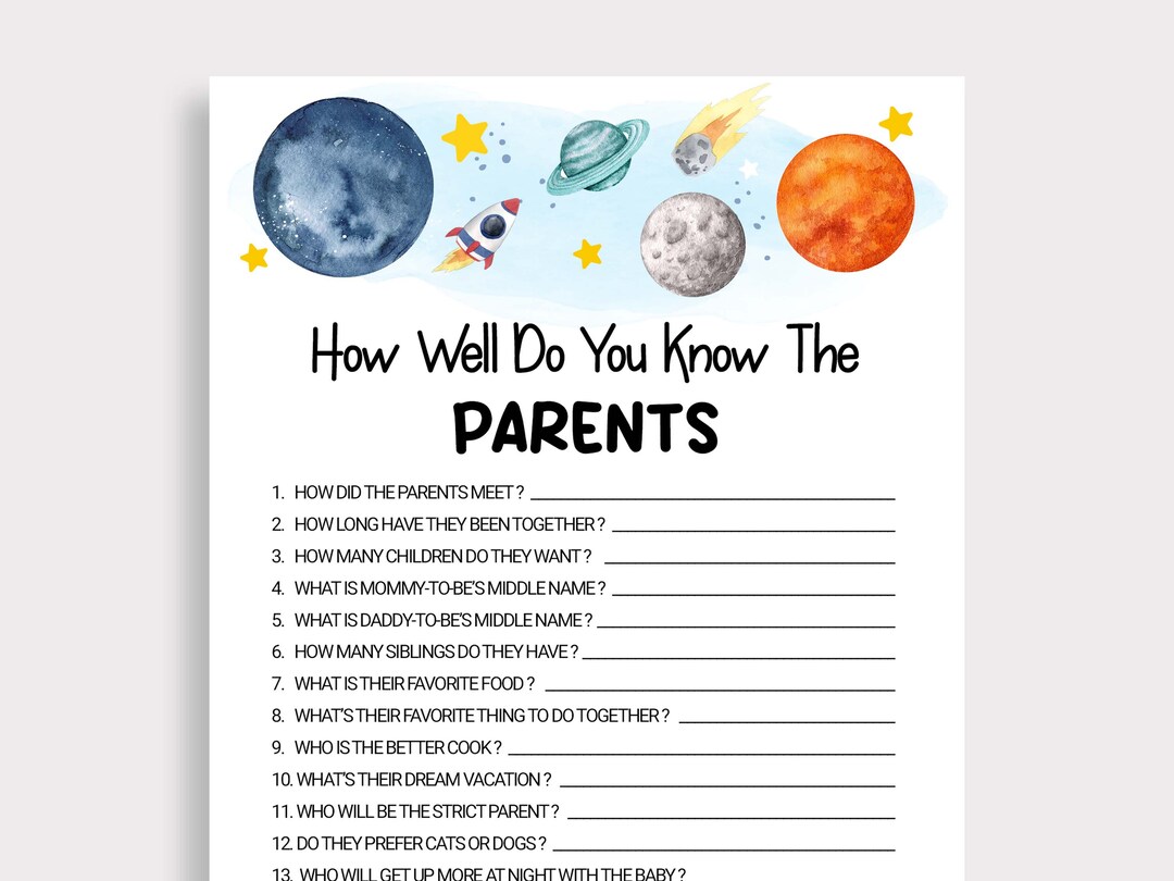 How Well Do You Know the Parents Who Knows Mommy Best Outer Space Baby ...
