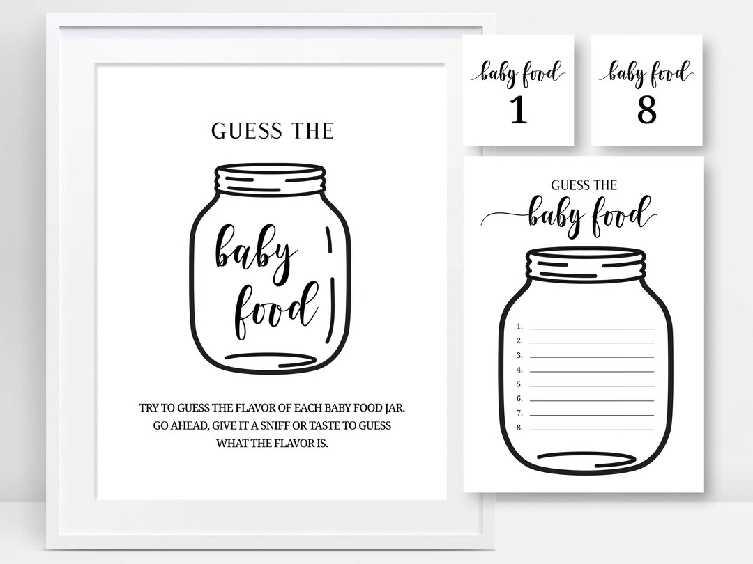 Guess the Baby Food Game Guess the Baby Jar Food Game Minimalist Baby ...
