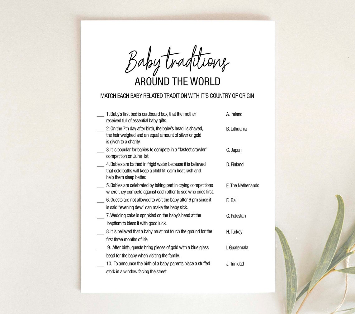 Baby Traditions Around the World Baby Birth Rituals - Etsy