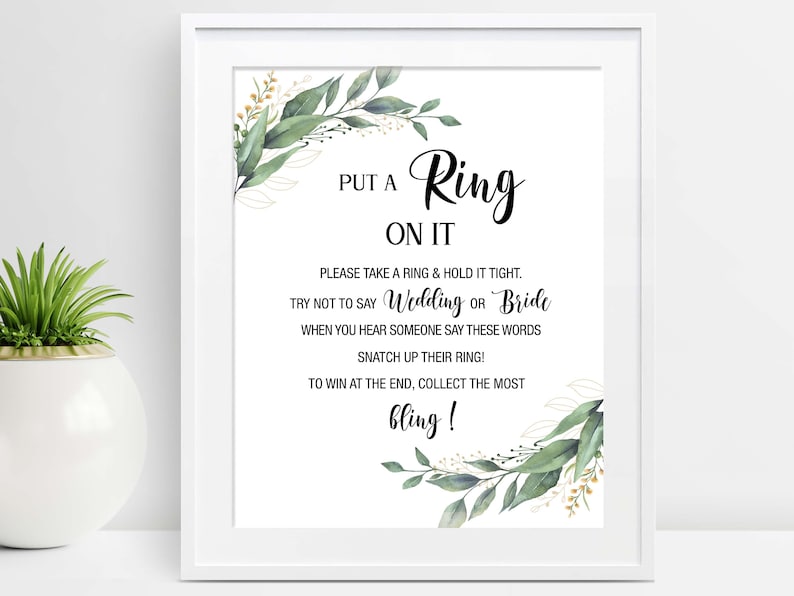 Ring Game Put A Ring on It Don't Say Bride or Wedding - Etsy