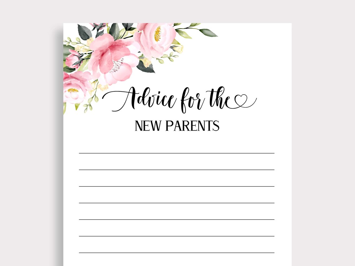 Advice for the New Parents Cards Words of Wisdom Advice for - Etsy