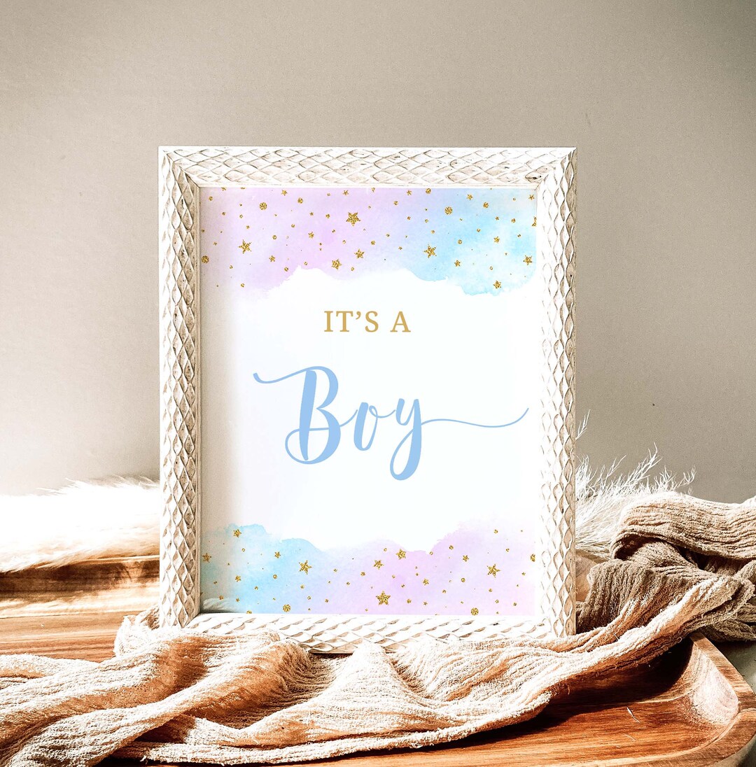 Its a Boy Sign Boy Baby Shower Sign Gender Reveal Party Decoration ...