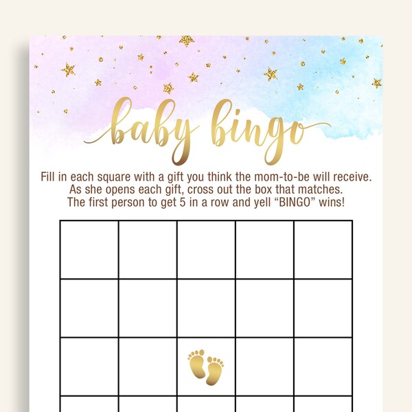 Gender Reveal Bingo Cards - Etsy