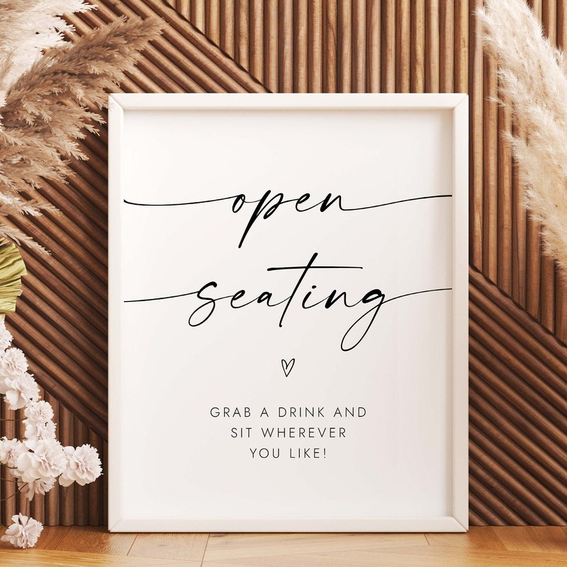 Open Seating Sign - Etsy