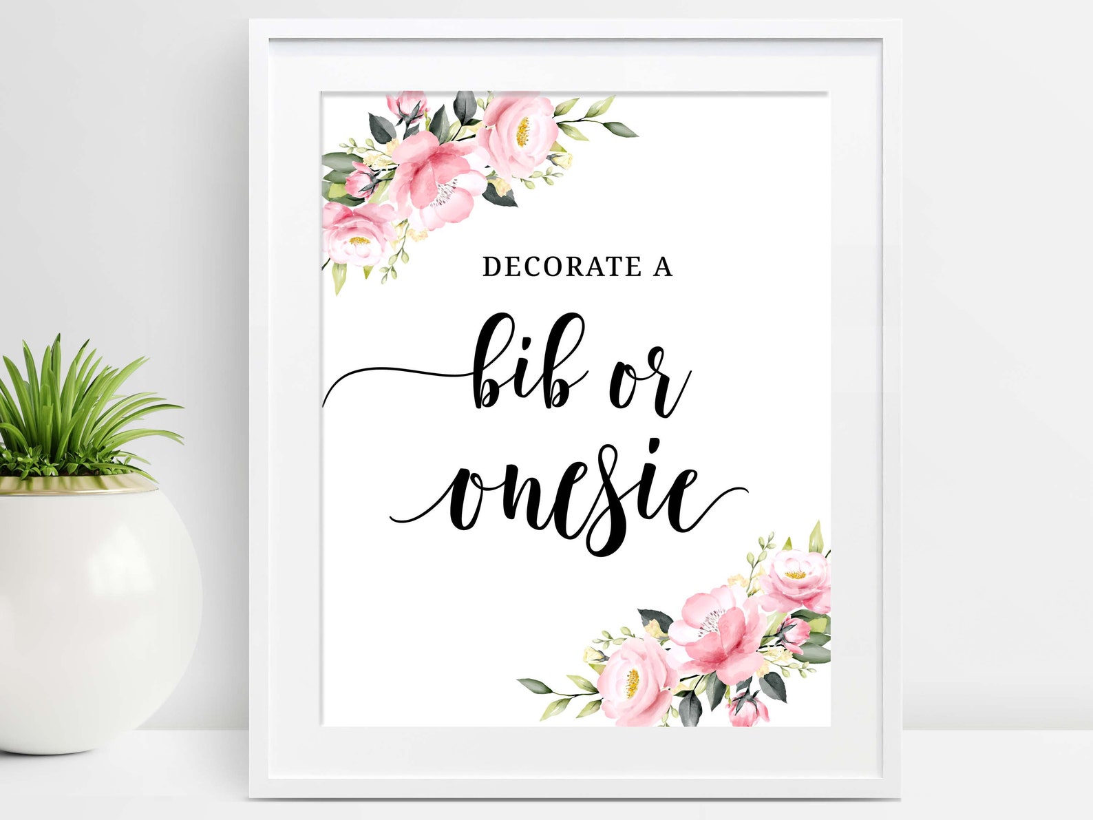 Decorate A Onesie Sign Printable, Onesie Decorating Sign, Decorate A ...