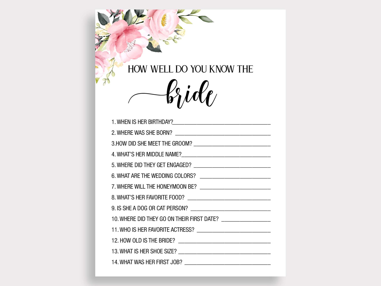 How Well Do You Know the Bride Who Knows the Bride Best | Etsy