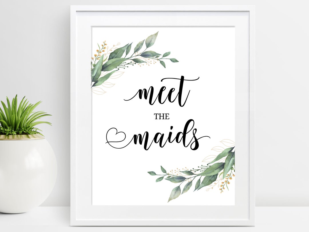 Meet the Maids Sign, Maids Wedding Sign, Meet the Bridesmaids Sign ...