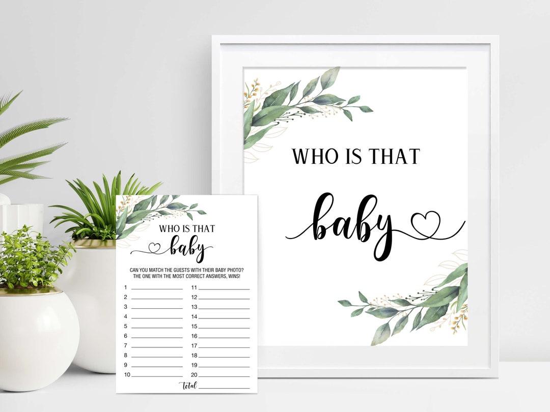 Who is That Baby Sign Who is That Baby Game Printable Baby Shower Games ...