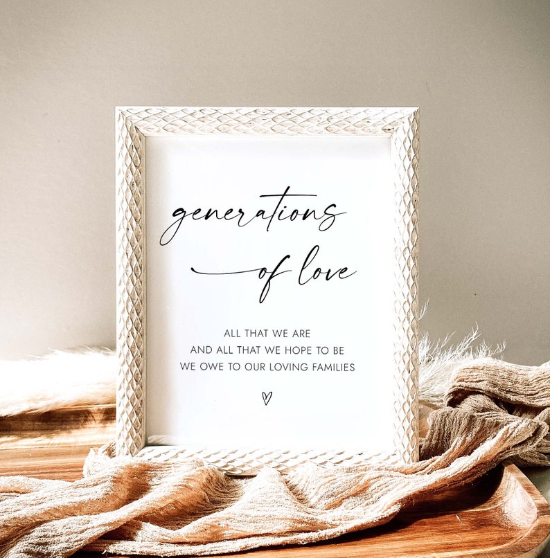 Generations of Love Sign Printable All That We Hope to Be We - Etsy