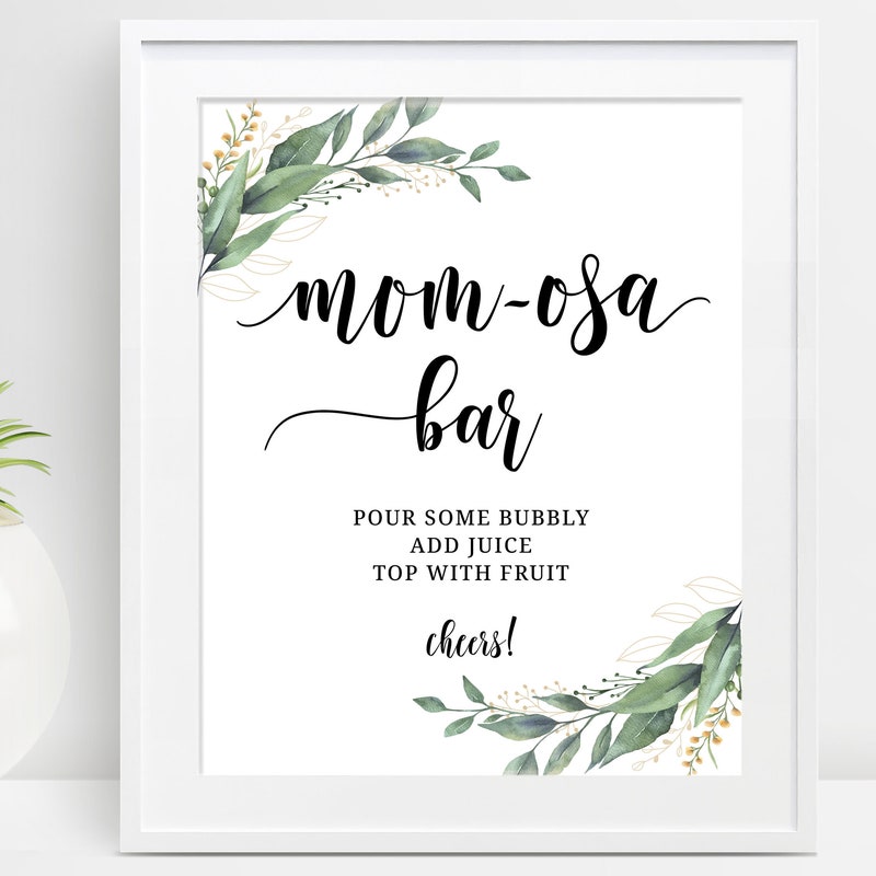 Mom Mosa Bar Sign - Etsy