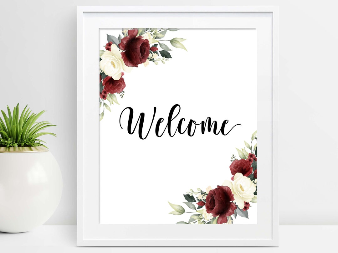 Welcome Table Sign Printable, Bridal Shower, Bachelorette, Hens Party ...