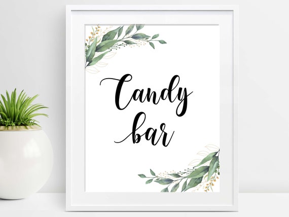 Candy Bar Sign Printable Candy Buffet Sign Dessert Bar | Etsy