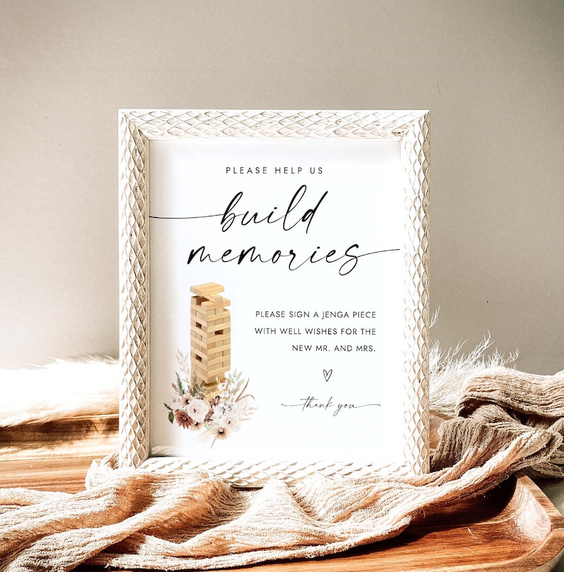 Help Us Build Memories Sign Floral Wedding Guestbook Wedding - Etsy