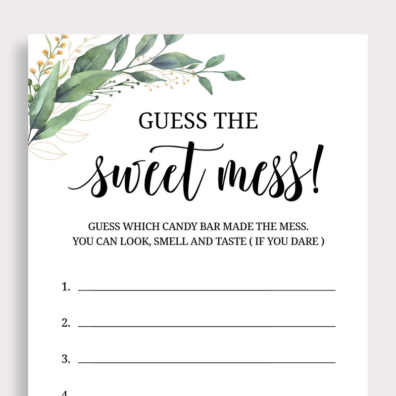 Guess the Sweet Mess - Etsy