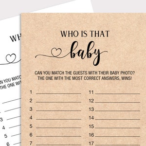 Who is That Baby Game Sign Who's That Baby Baby Shower Printable Baby ...