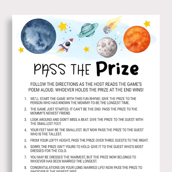 Pass the Prize Baby Shower Game - Etsy