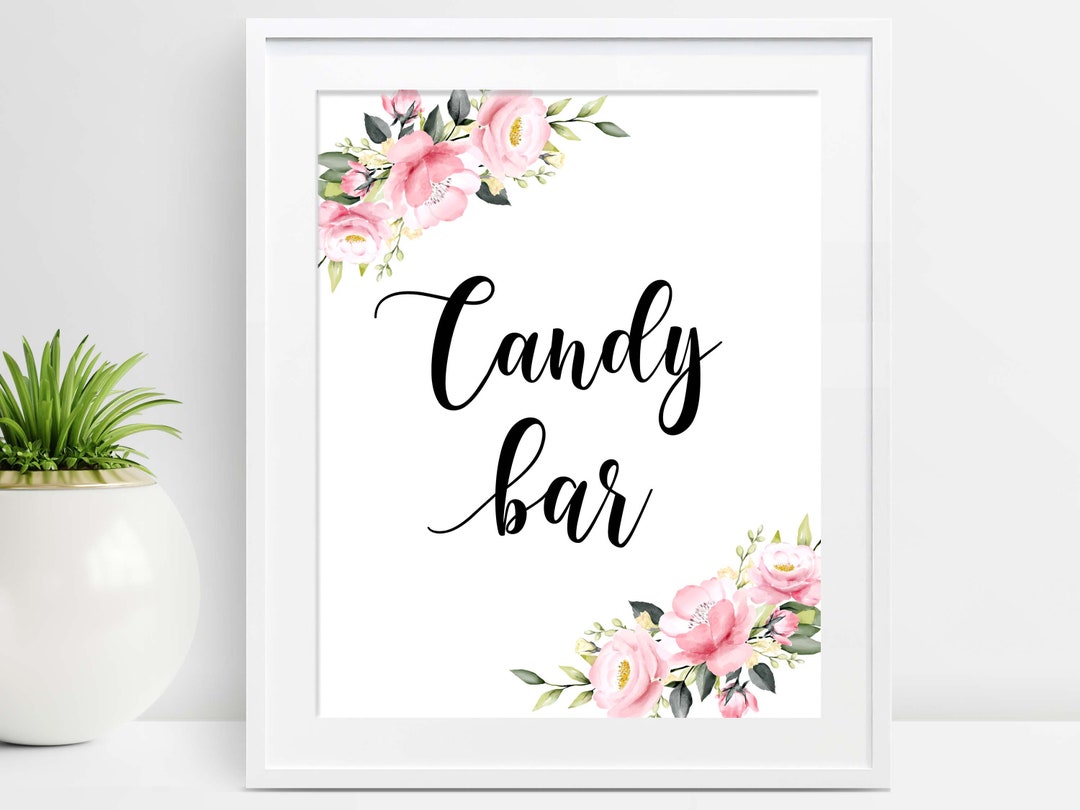 Candy Bar Sign Printable, Candy Buffet Sign, Dessert Bar, Sweet Treats ...