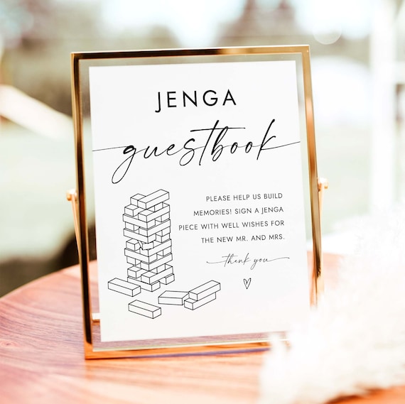 Jenga Blocks Wedding