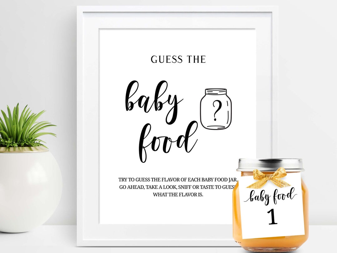 Guess the Baby Jar Food Game Guess the Baby Food Game Minimalist Baby ...