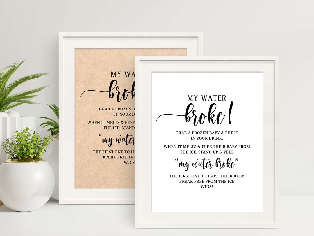 My Water Broke Game Frozen Baby Game Ice Cube Baby Game Shower Drink ...