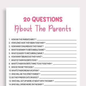 20 Questions About the Parents Who Knows the Parents Best Pink Baby ...
