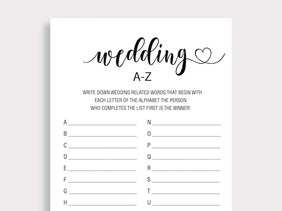 Alphabet wedding | Honestweddingadvice.com