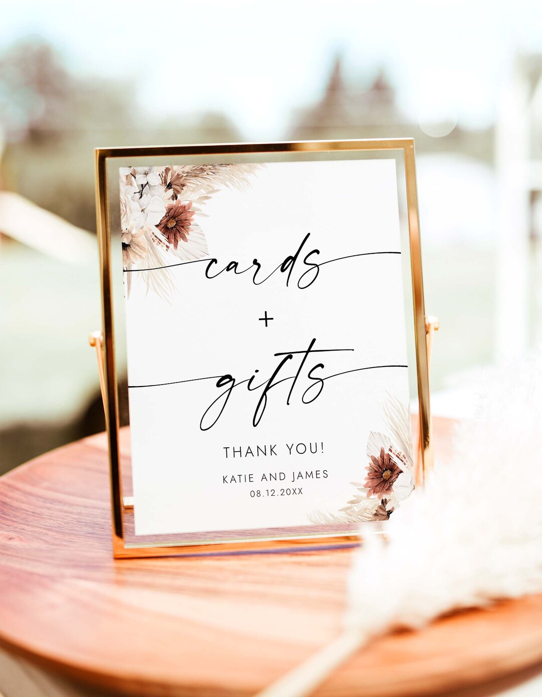 Cards and Gifts Sign Gift Table Sign Boho Wedding Sign Floral Wedding ...