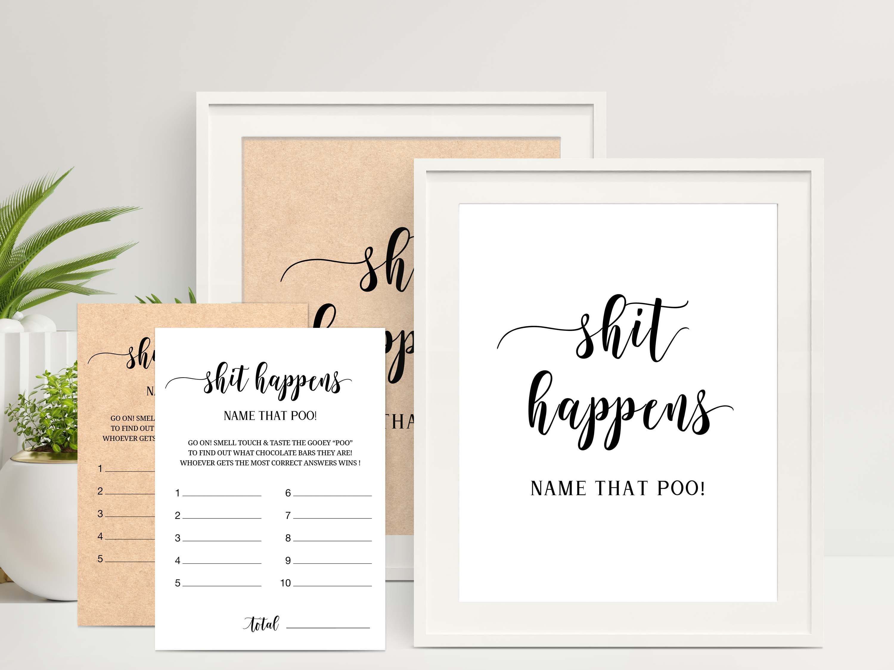 Shit Happens Baby Shower Games Printable Name That Poo Guess - Etsy Israel Shit Happens Baby Shower Games Printable Name That Poo Guess - Etsy Israel