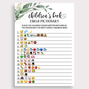 Children's Book Emoji Pictionary Baby Book Emoji Pictionary Baby Shower ...