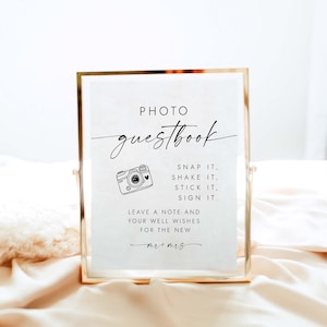 Photo Guest Book Sign Wedding Photo Guestbook Sign Minimalist Photo ...