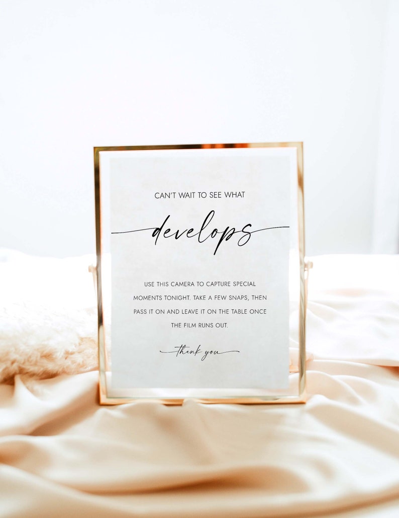 Wedding Disposable Camera Sign Photo Instructions Sign - Etsy