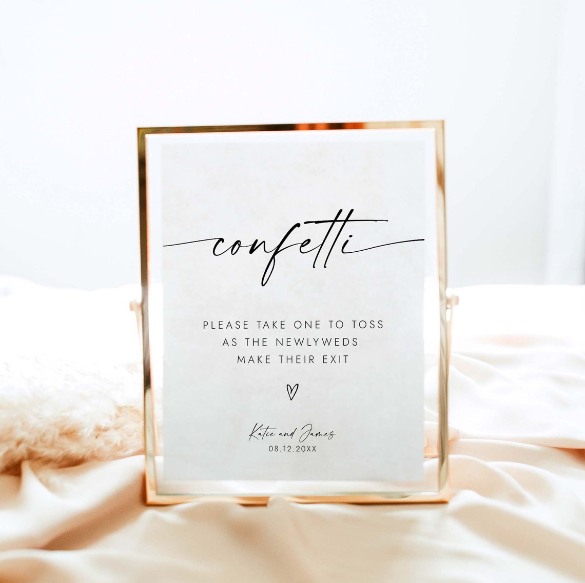 Confetti Sign Wedding Confetti Sign Modern Wedding Confetti - Etsy