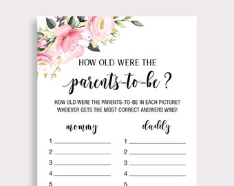 Guess the Age Baby Shower Game | Etsy