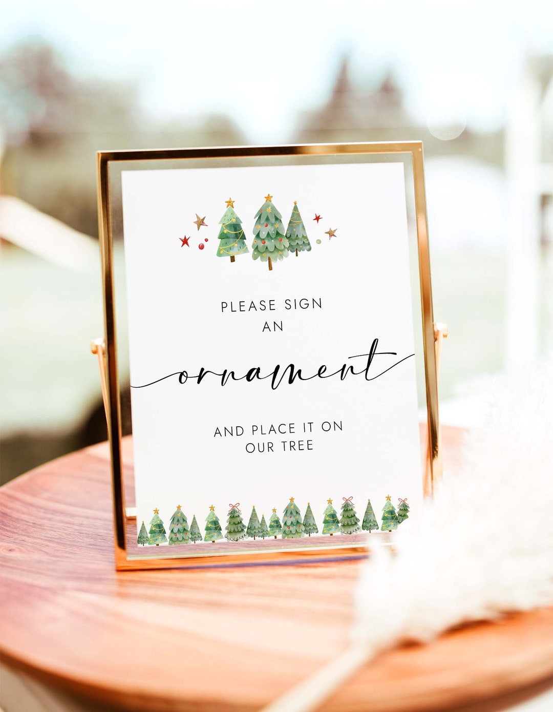 Please Sign an Ornament Sign Christmas Ornament Sign Christmas ...