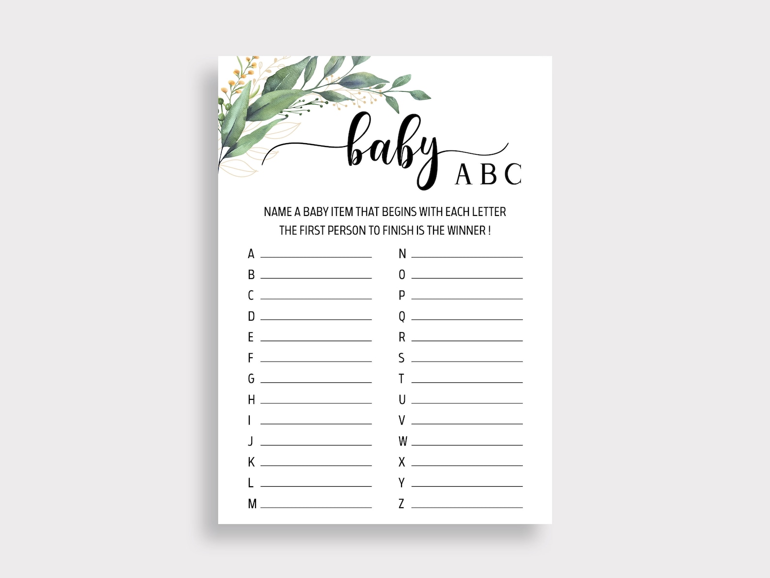 Baby ABC Game, Alphabet Game, Baby Abc's Game, A to Z Item Name ...