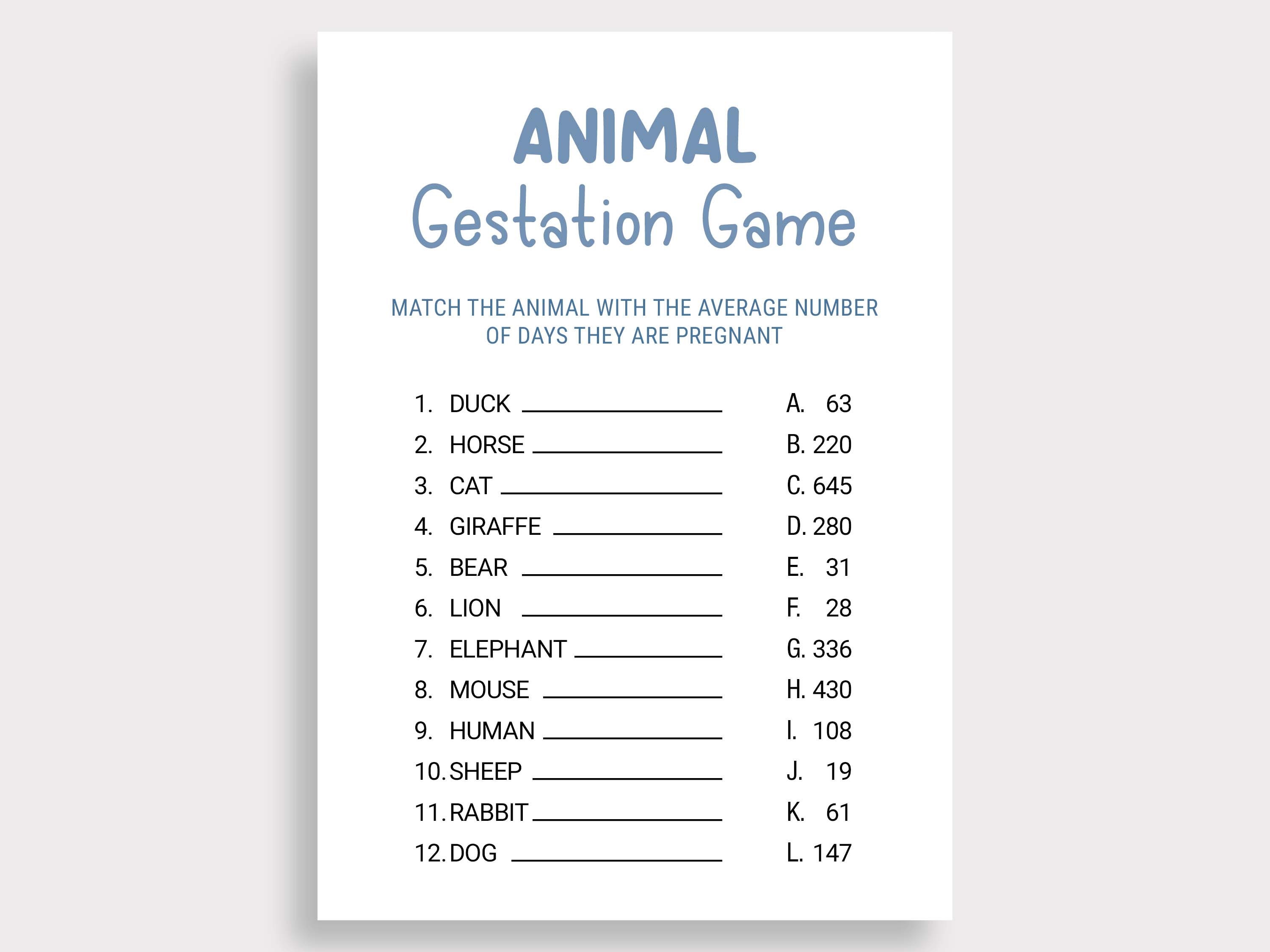 Boy Baby Shower Games Printable