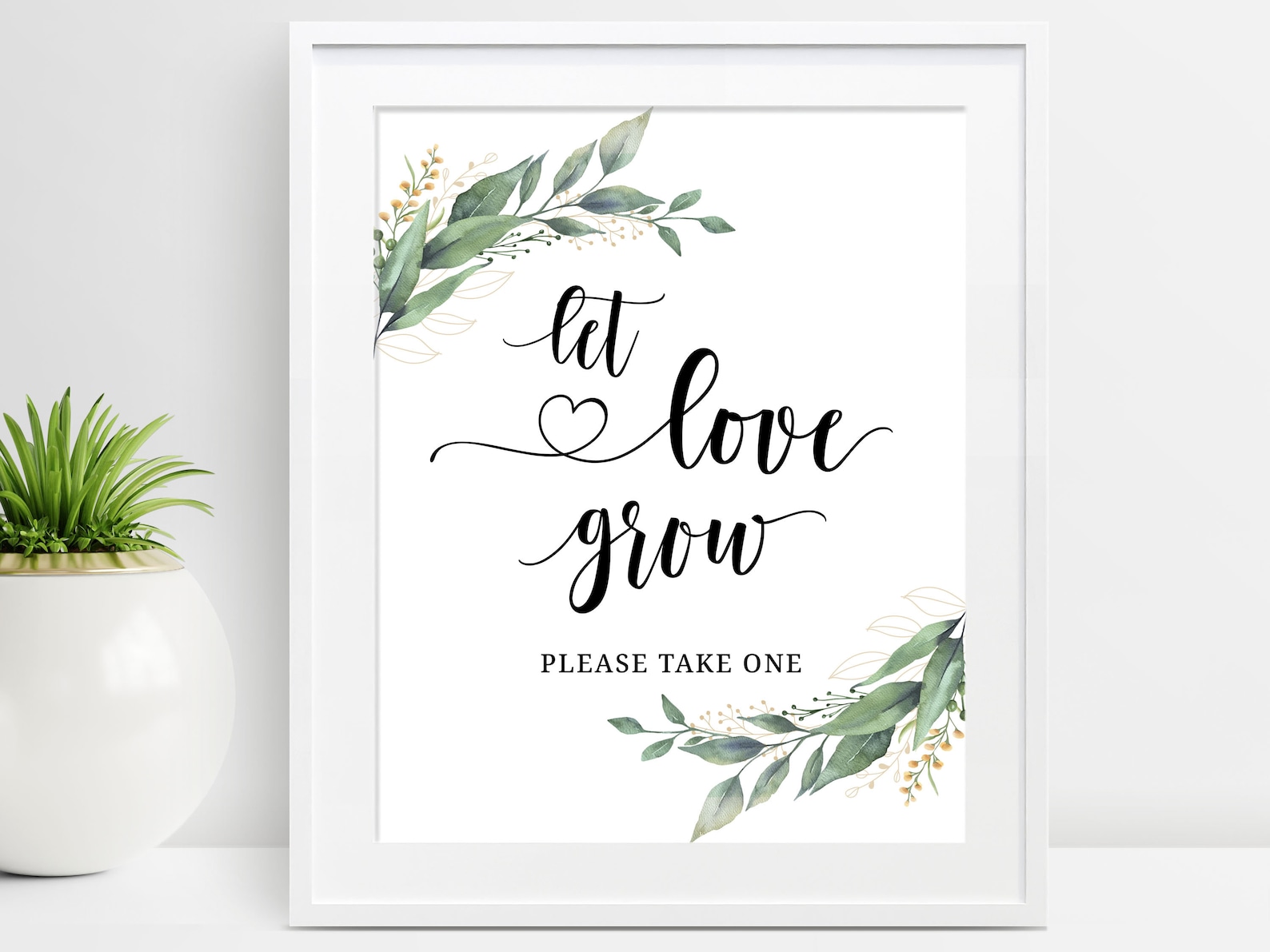 Let Love Grow Sign Favor Table Sign Wedding Favors Sign - Etsy