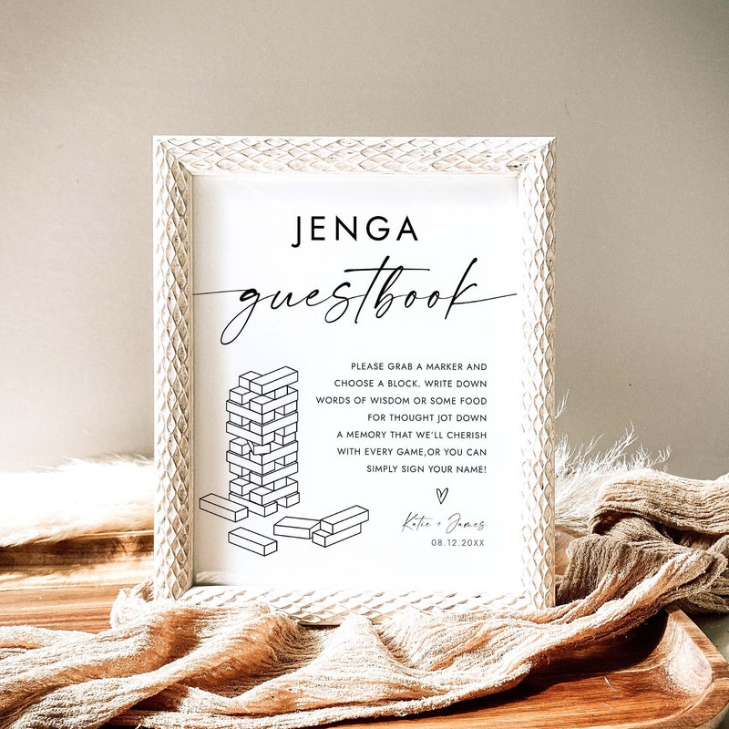 Jenga Guest Book - Etsy