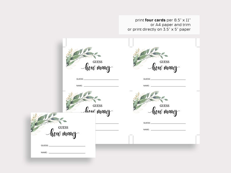Guess How Many Sign Guessing Game Cards Guess How Many Game Printable ...