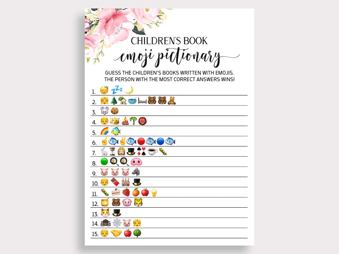 Children's Book Emoji Pictionary Childrens Book Emoji - Etsy