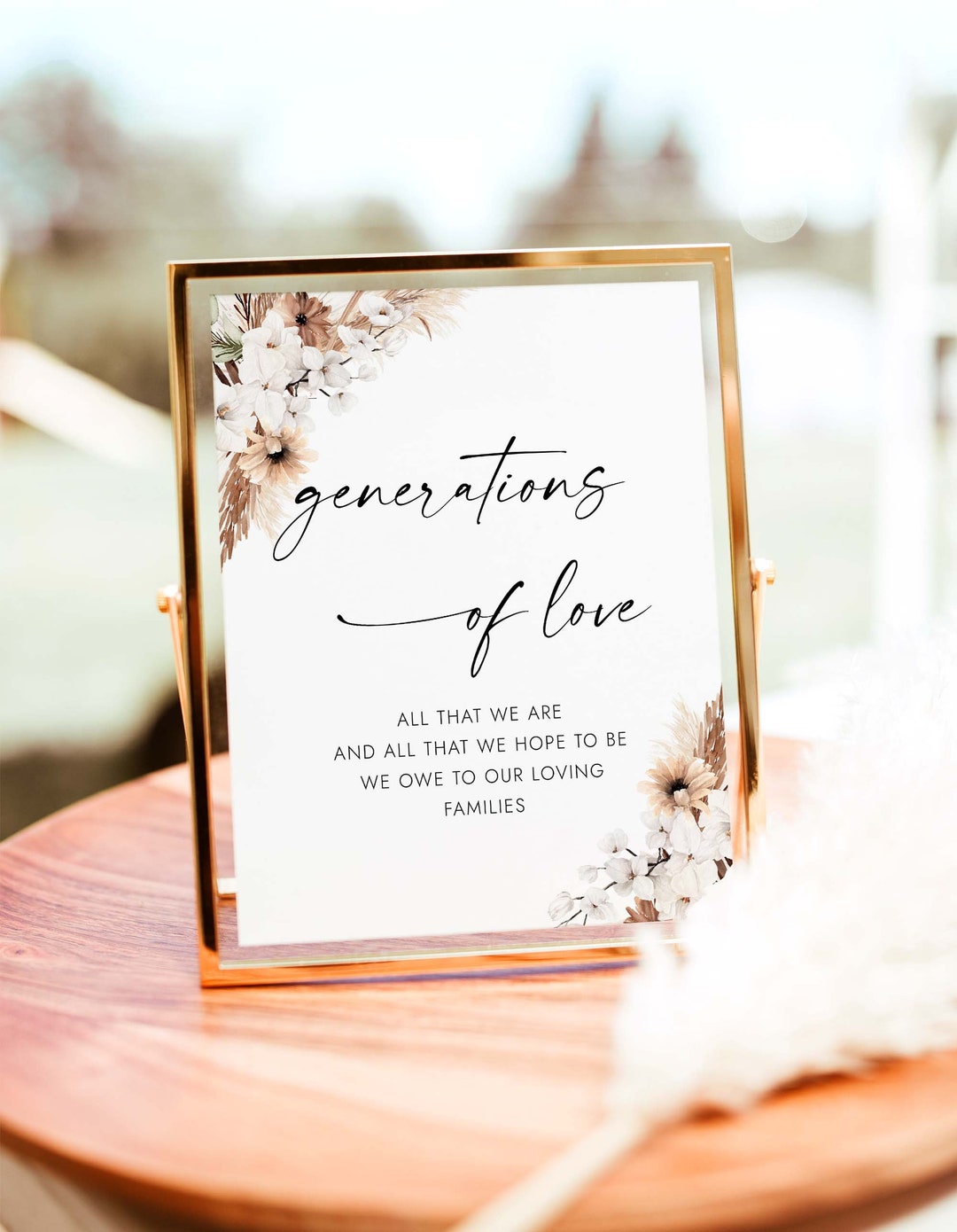 Generations of Love Sign Printable All That We Hope to Be We Owe to Our ...