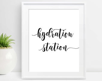 Hydration Station Sign Drink Sign Wedding Drinks Bar | Etsy